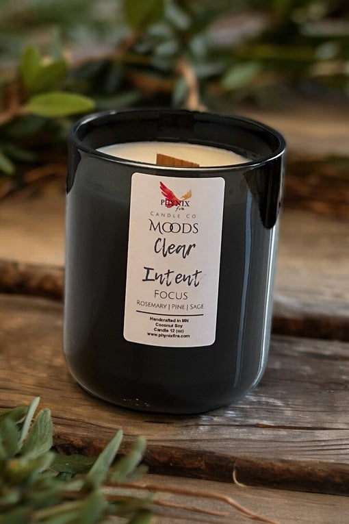 Clear Intent *Focus* (Rosemary | Pine | Sage) 12 oz Candle – PHYNIX ...